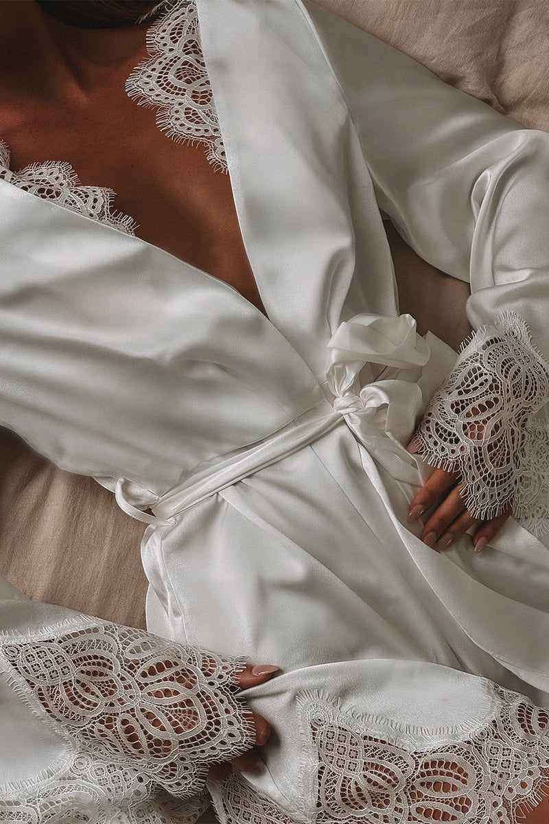 Satin Robe | Bridal Getting Ready Outfits – Grace Loves Lace UK