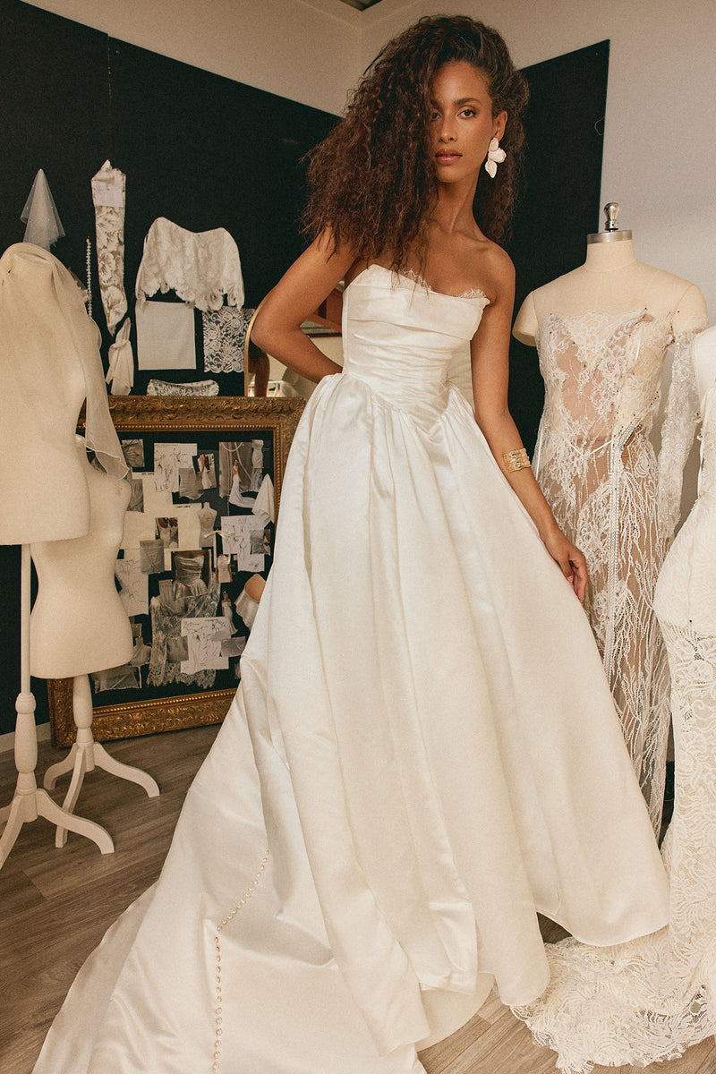 Vittoria | Satin Corset Wedding Dress – Grace Loves Lace UK