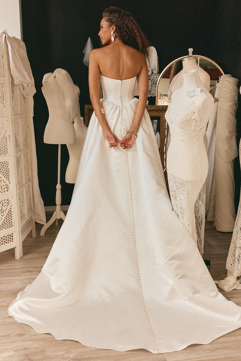 Vittoria | Satin Corset Wedding Dress – Grace Loves Lace UK