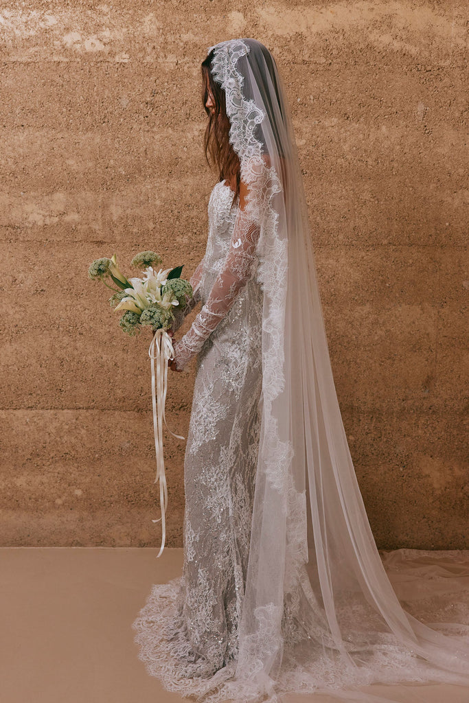 Ophelia Veil | Mantilla Wedding Veil – Grace Loves Lace UK